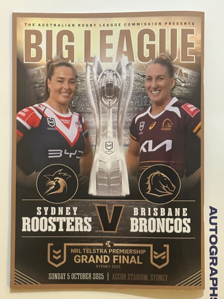 NRL 2025 Nrl Grand Final BIG LEAGUE MAGAZINE Melbourne Storm V Brisbane ...
