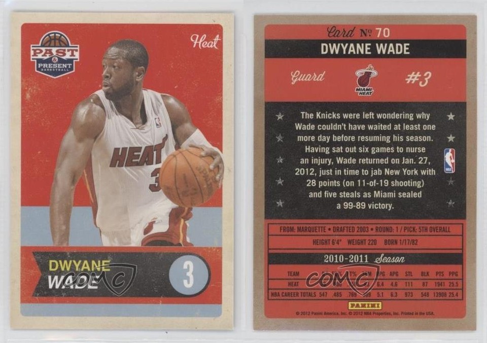 2011-12 Past & Present Dwyane Wade #70 HOF 1bu3 | eBay