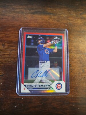 2023 Topps Pro Debut Christopher Paciolla RED FOIL AUTO 2/10 SSP SP #PD ...