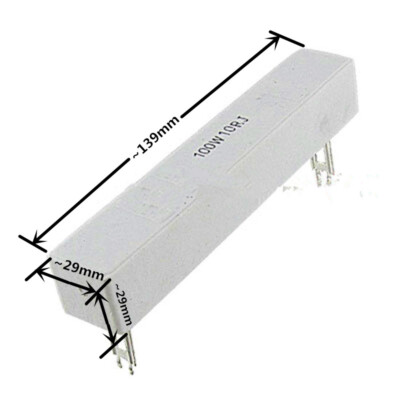 100W Vertical Cement Ceramic Resistor ± 5%, Series Resistance Values 0 ...
