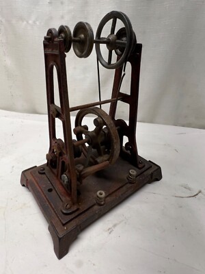~ANTIQUE~ LARGER CAST IRON BIPOLAR DYNAMO STEAM ENGINE ELECTRIC MOTOR ...