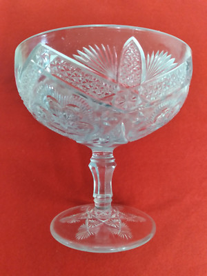 Vintage JUMBO 22 oz EAPG Champaign Stem Glass ( 4 Piece Mold ) | eBay