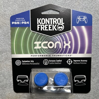 Kontrol Freek PS4 PS5 Controller High Performance FPS Grips Icon X Blue ...