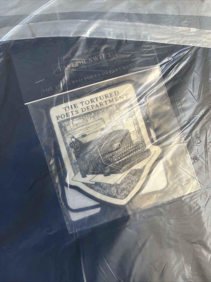 Taylor Swift The Tortured Poets Department TTPD Black Jacket Patch Set ...