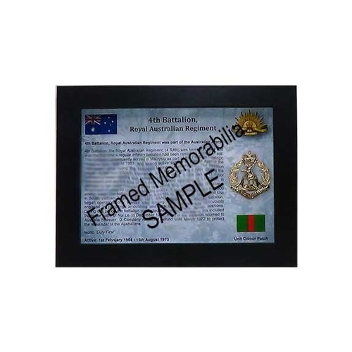 4th Battalion, Royal Australian Regiment (4RAR) 1964-1973 - Framed ...