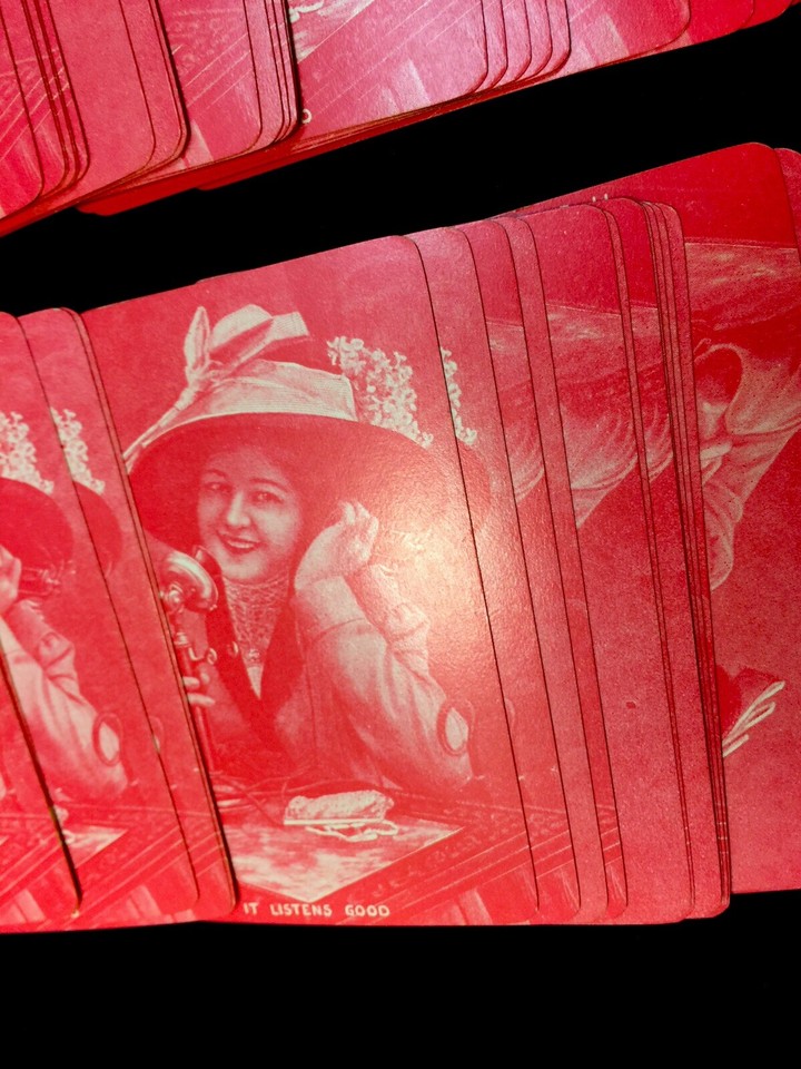c1916 High Grade Historic Chicago Antique Phone Minty Playing Cards ...