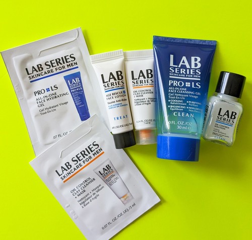 LAB SERIES Men Skincare Beauty Bundle - Lotion, Cleansers, Masks etc ...