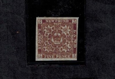 Newfoundland 1862-64 SG 19 5d Deep Chocolate Brown MOG Slight HR RARE ...