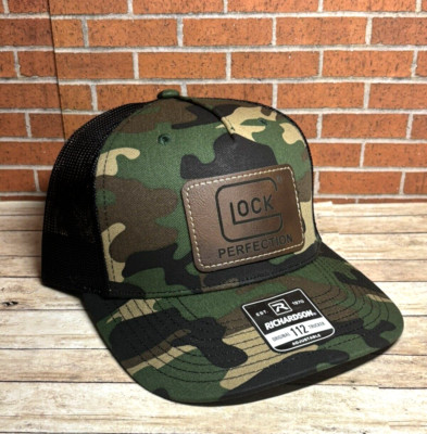 Richardson 112 Glock Leatherette Patch Trucker Hat, Gun Glock Hat, Camo ...