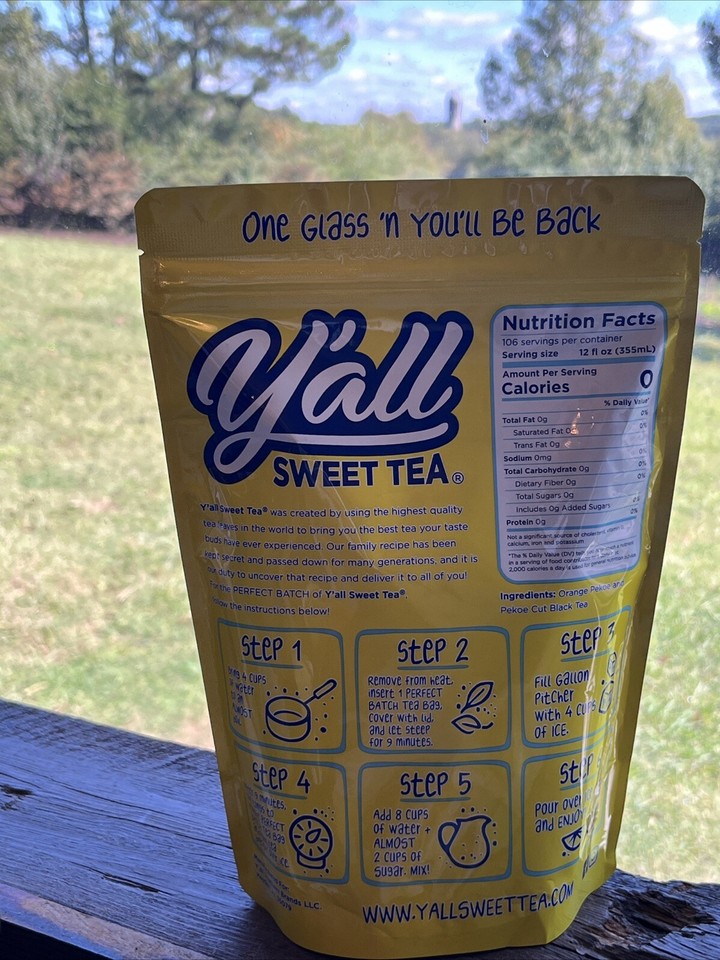 Y'all Sweet Tea 10 pk resealable bag Original Flavor Best Tea Ever B101 ...