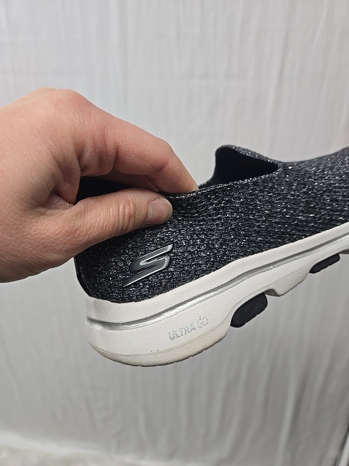 Skechers GoWalk 5 Slip On Walking Sneakers Womens 8.5 Grey Metallic 124162 Ultra | eBay