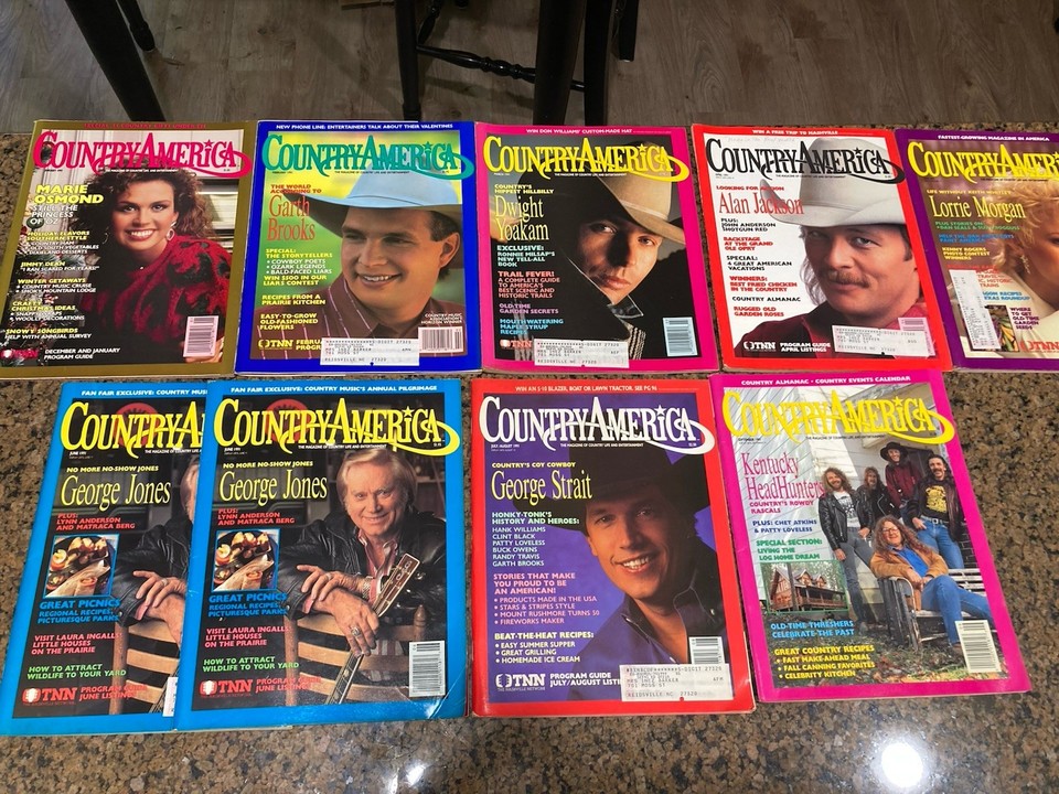 Lot of 37 Country America Magazines 1989 -1994~ Country Music Vintage ...