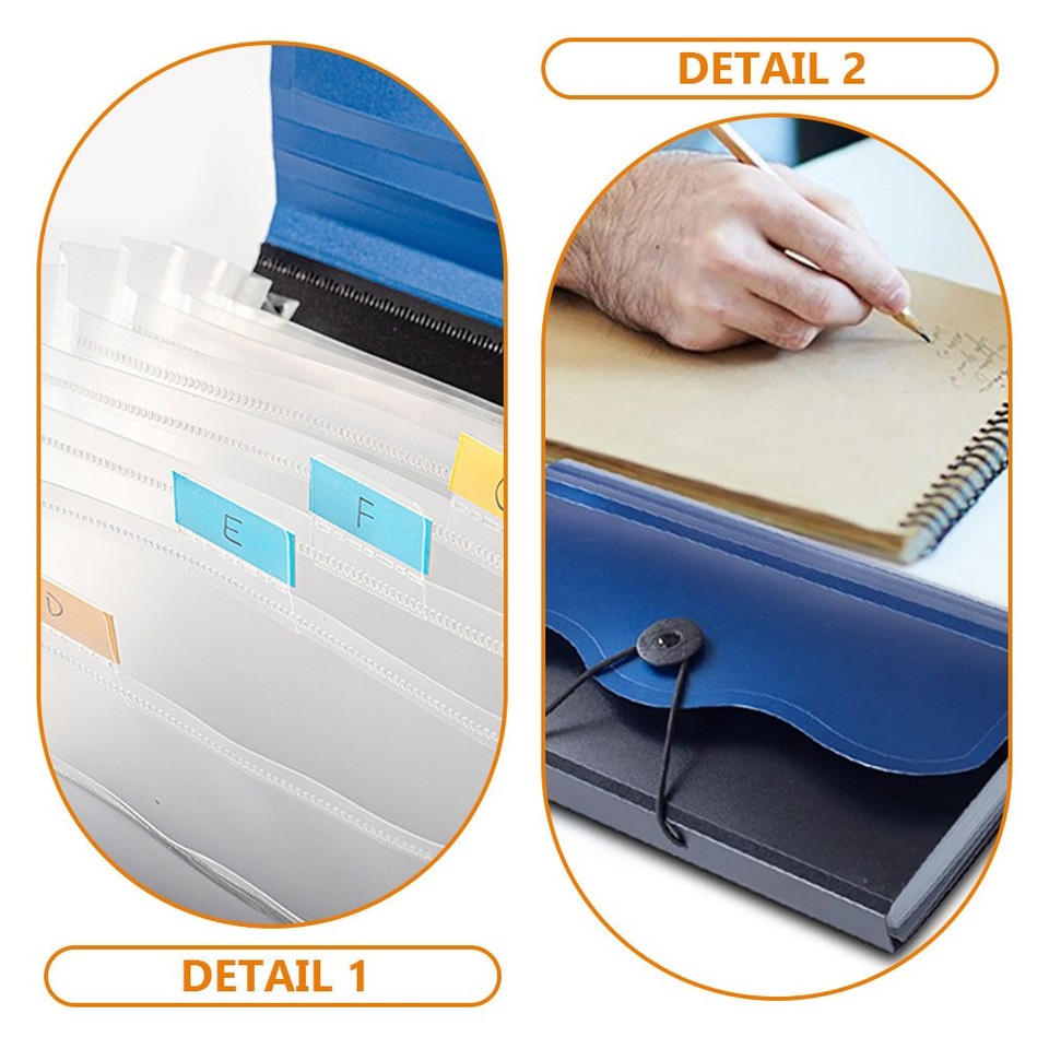 Receipt Folder Organizer Desktop File Expandable with Dividers School ...