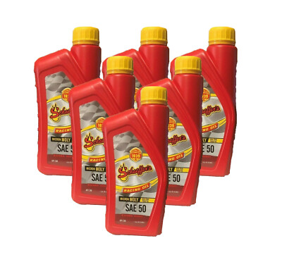 Schaeffer's Oil Micron Moly SAE 50 Racing Oil w/Extra Zinc (6 Quarts ...