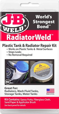 RadiatorWeld Plastic OR Metal Tank EPOXY REPAIR KIT radiator leak J-B ...