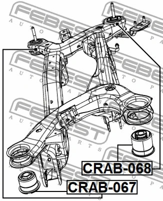 FEBEST CRAB-068 Subframe Rear Bushing For Chrysler 200 2007-2019 | eBay