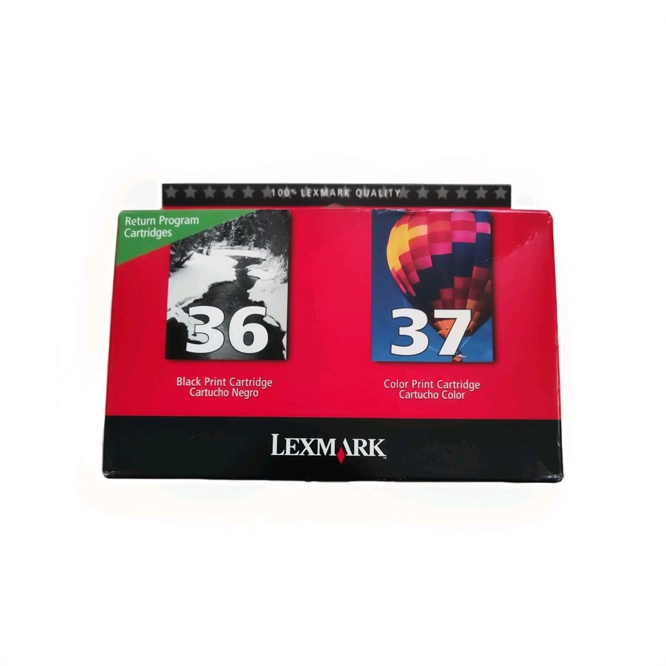 LEXMARK 36 37 Combo Pack Black Color Cartridges Sealed New OLD Stock ...