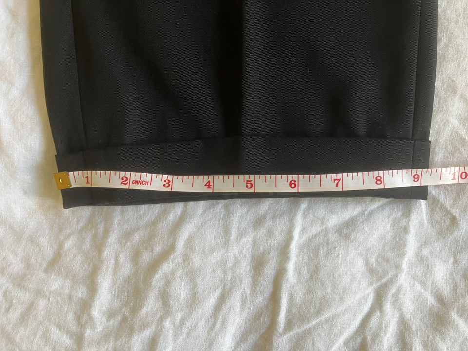 Vintage Polo Ralph Lauren Black Wool Gabardine Pants 36 Made in Italy Pleat Cuff | eBay