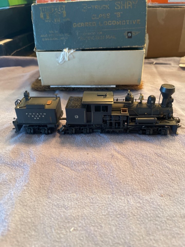 HO SCALE 1:87 BRASS UNITED 3-TRUCK SHAY CLASS B GEARED LOCO W/TENDER ...