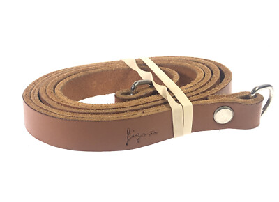 Figosa Genuine Italian Leather Cognac Classic Neck/Shoulder Camera ...