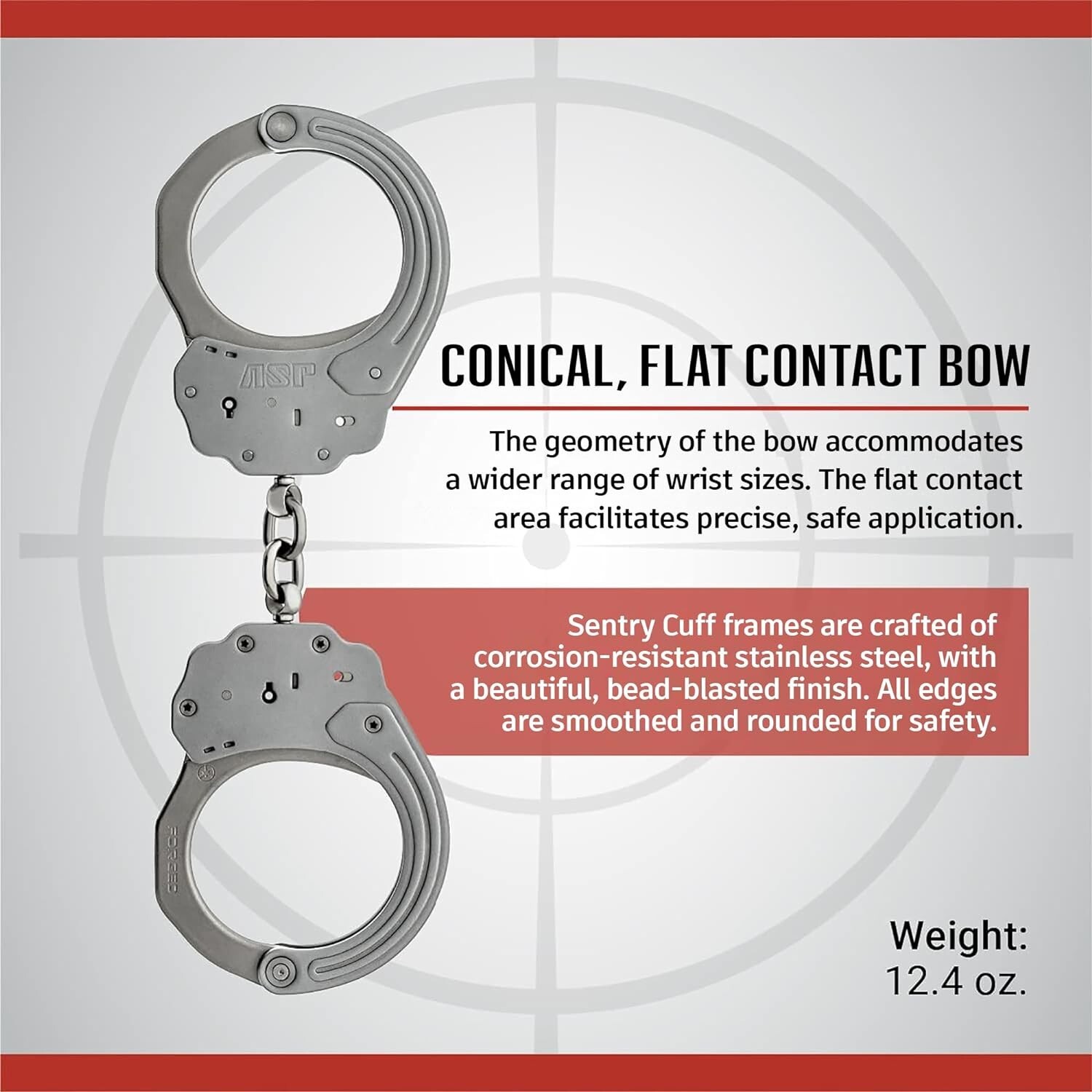 Asp Sentry Handcuffs Rigid Double Strands Safe Edges Surface Stainless ...