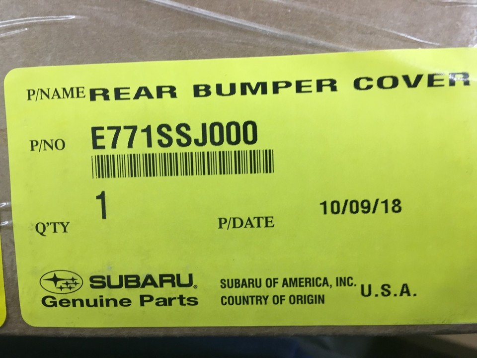 2019-2024 Subaru Forester Rear Bumper Cover Protector Guard E771SSJ000 ...