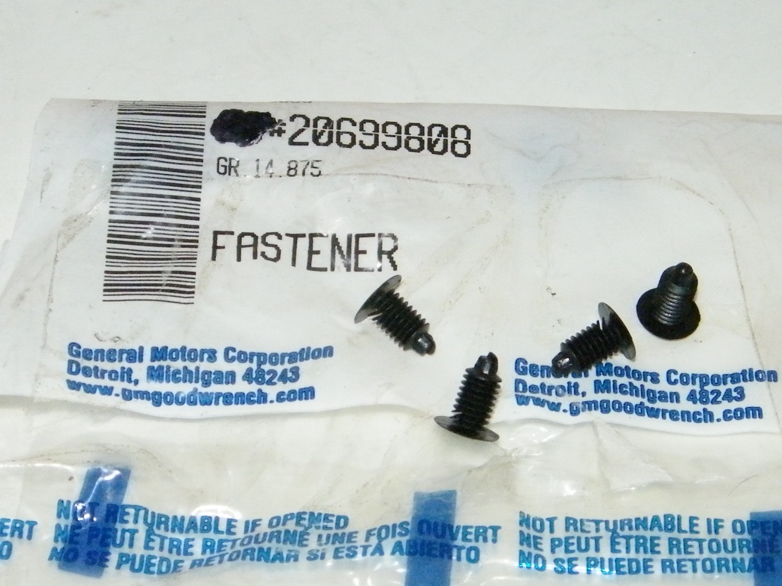 4 GM Fender Nose Plate 12mm Weatherstrip Seal Fastener 20699808 12mm ...