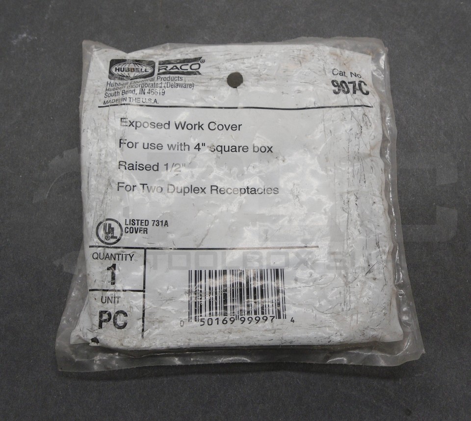 LOT OF 5 SEALED NEW HUBBELL 907C EXPOSED WORK COVER | eBay