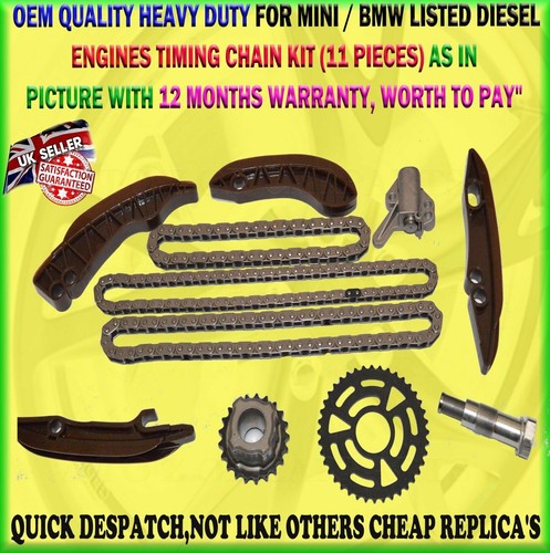 FOR BMW F10 F11 518d 520d 525d UPPER LOWER DIESEL ENGINE TIMING CHAIN ...