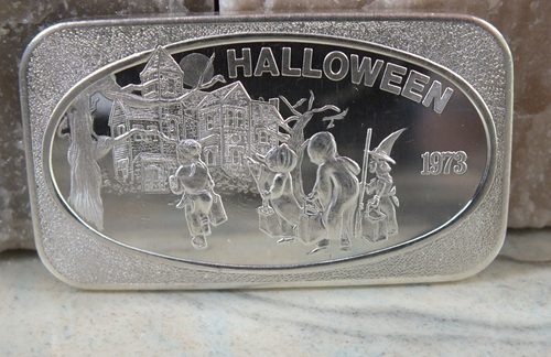 Halloween 1973 - 1 oz silver bar 0.999 - (USSC Mint) | eBay
