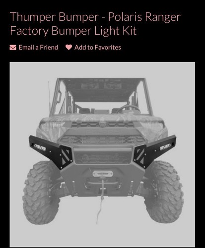 Thumper Fab Factory Front Bumper Light Kit TF010001 | eBay