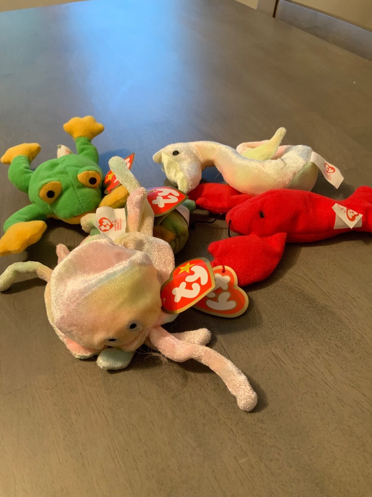 Beanie Babies - Teenie - Pinchers, Goochy (jellyfish), Coral, Smoochy ...