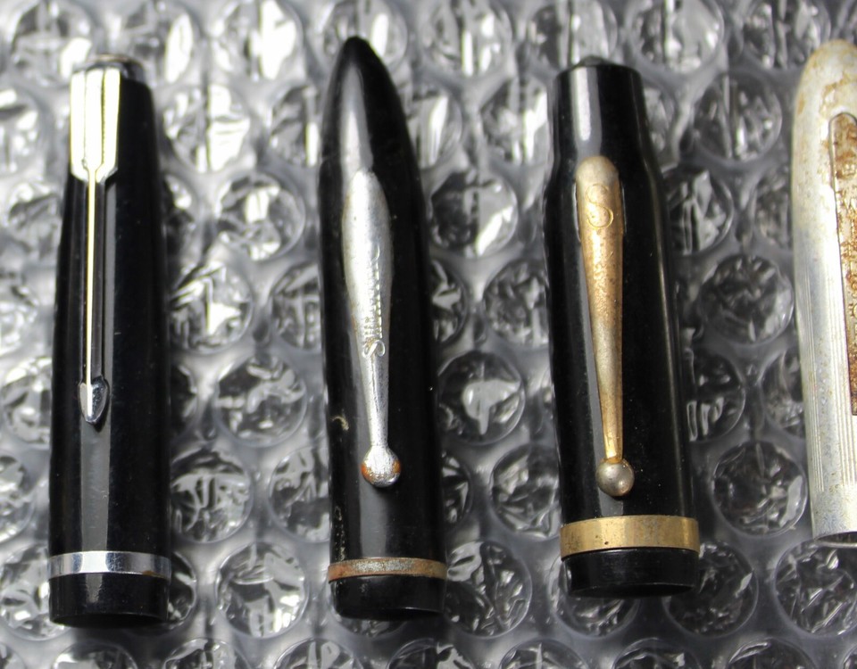 Fountain Pen Parts Lot - Caps - Barrels - Nibs - Vintage - Parts/Repair ...