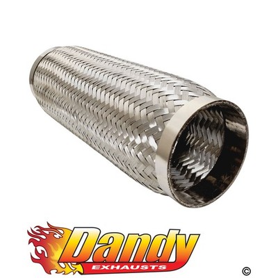 3 Inch ID x 12 Inch Long Stainless Steel Braided Exhaust Flex Joint ...