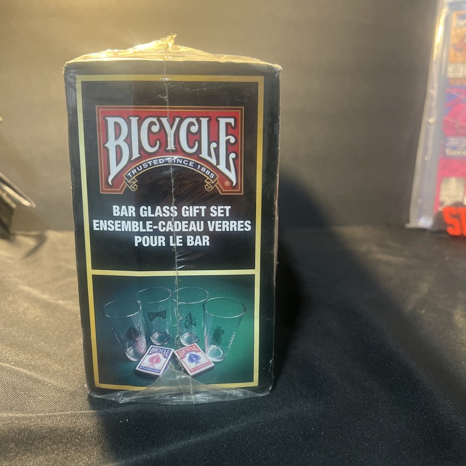 Bicycle Playing Cards Bar Glass Gift Set - Sealed - Cut In The Top | eBay