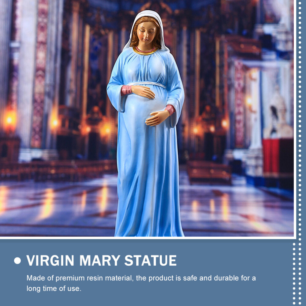 Virgin Mary Figurine Virgen Maria Estatua Our Lady Ornament Decorate | eBay