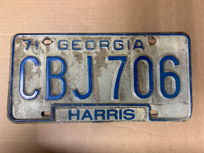 Vintage 1971 Harris Co. Georgia License Plate | eBay