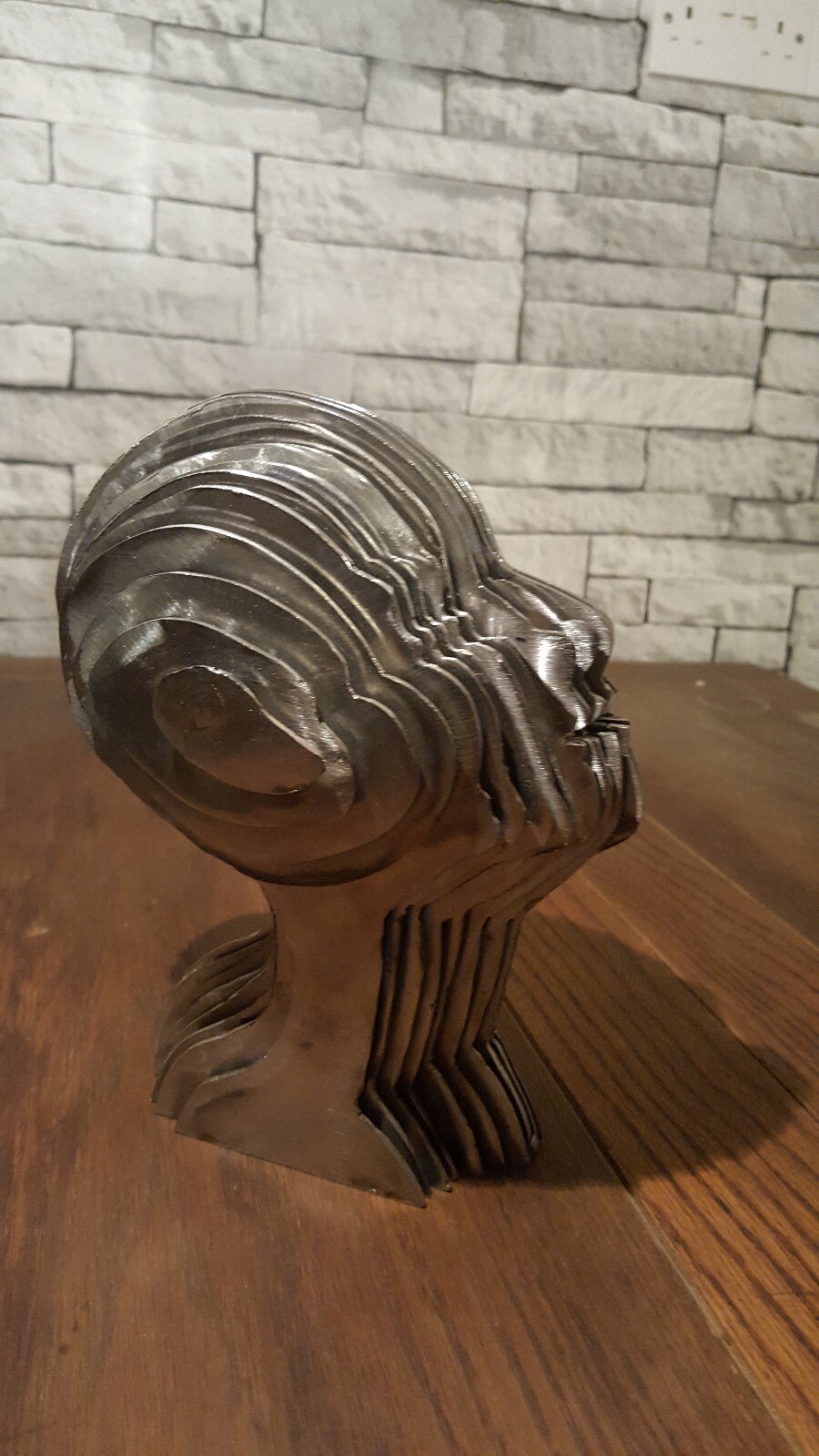 Unique Metal Head Sculpture Man Cave Abstract Face Bust Torso. | eBay UK