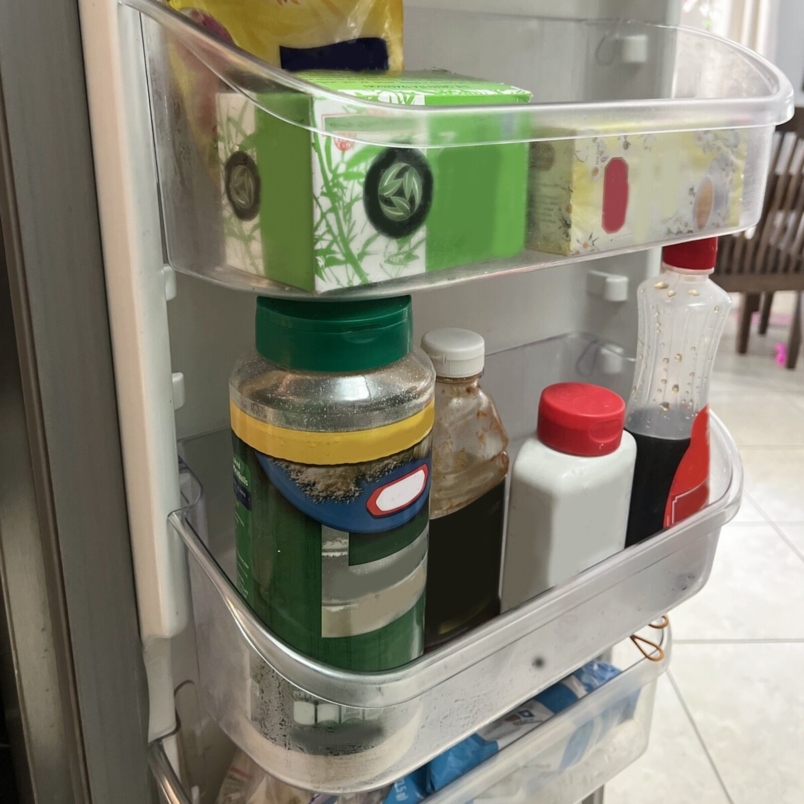 2 Pack Clear Refrigerator Door Bin Shelf For 240356402 Frigidaire ...