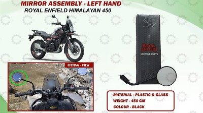 Royal Enfield "Touring Mirror Assembly LH" schwarz für neuen Himalayan ...