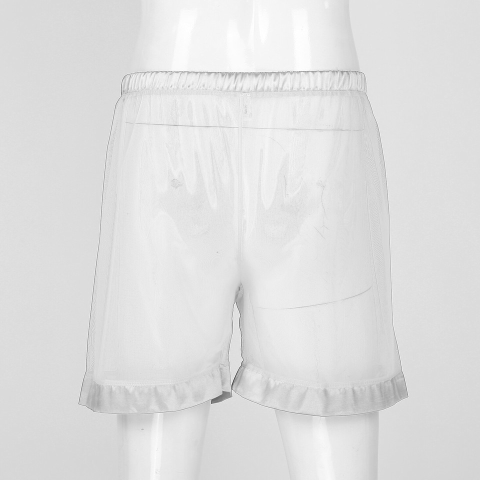 US Men Mesh Sheer Shorts Loose Fit Boxer Short Underwear See-through ...