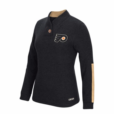 Philadelphia Flyers CCM Team Retro NHL Shawl One Button Pullover ...