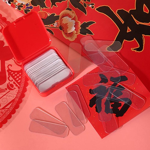 60pc/box Double Side Sticker Transparent Non-Marking Universal Adhesive ...