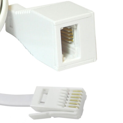 BT Telephone Extension Flat Cable Male to Female Phone Lead 3M 5M 10M ...