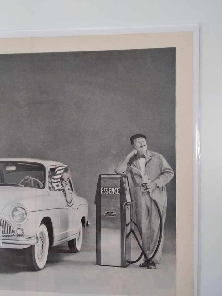 Chrysler Print Ad Original Rare Vtg 1960s Simca Aronde Pretty Girl Gas ...