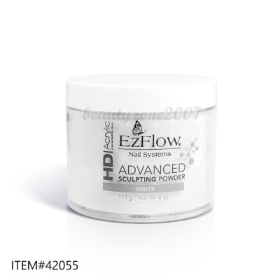 EzFlow HD High Definition Nail Acrylic Sculpting Powder - White 4oz ...