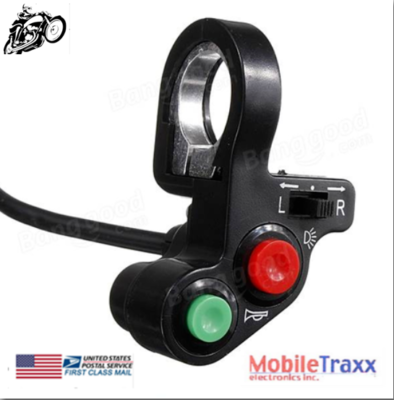 7/8" Motorcycle ATV Pit Bike Horn~Lights~Turn Signals Switch On/off ...
