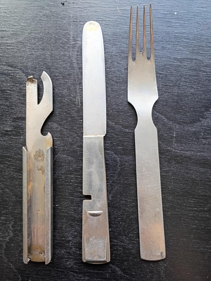 Original German WW2 Mess Kit Utensil Set - Mixed Set of Steel ...