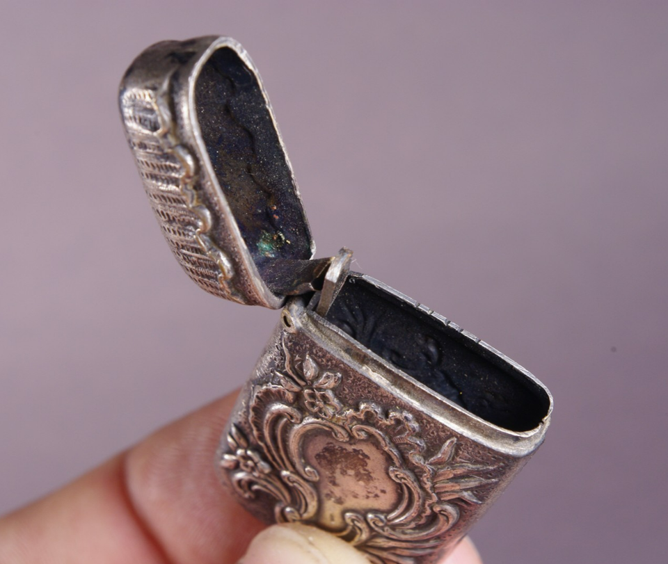 Antique Art Nouveau floral repousse match box (№#10) | eBay