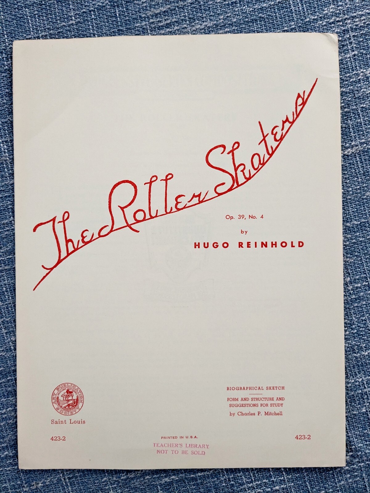 The Roller Skaters Op 39 No 4 by Hugo Reinhold (Art Publication Society ...